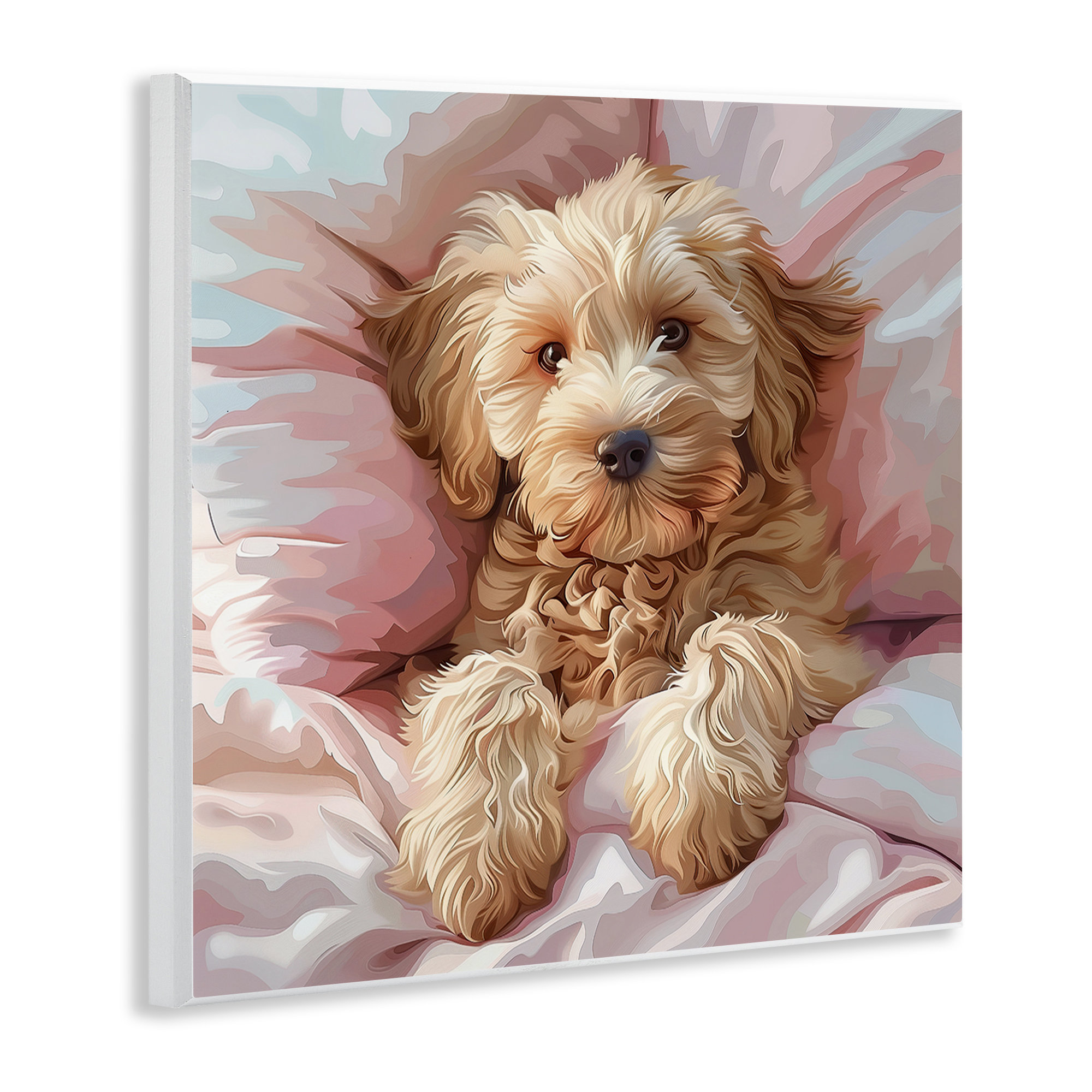 Winston Porter Cuddling Labradoodle Bed Wall Plaque Art by Jim Baldwin ...