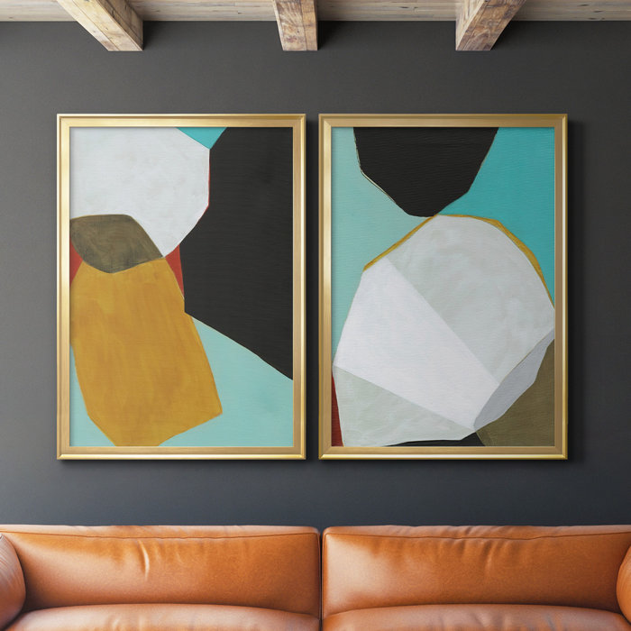 Wade Logan® Graphica I Framed On Canvas 2 Pieces Print & Reviews | Wayfair