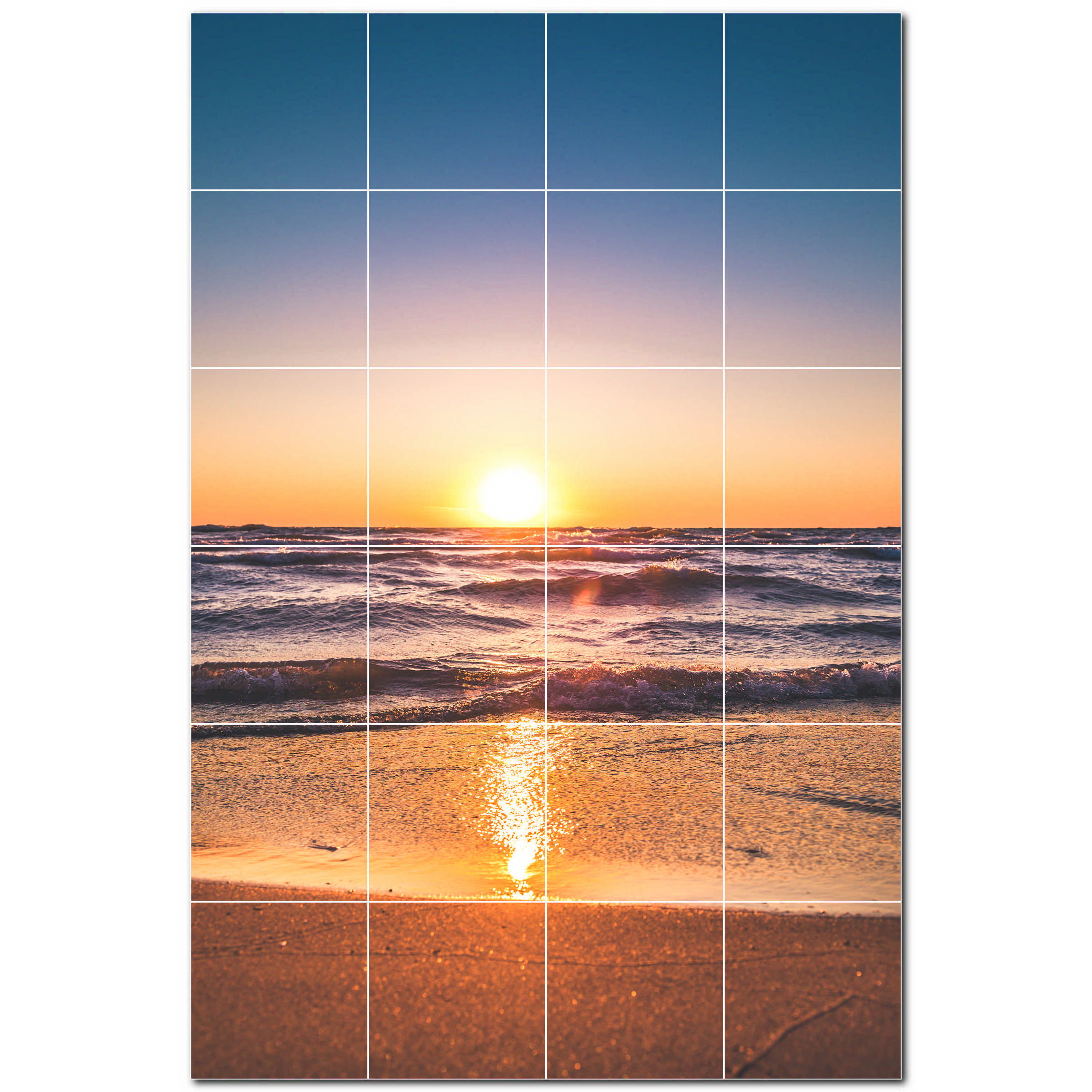 Picture-Tiles.com Sunset Photo 12'' x 12'' Satin Ceramic Decorative ...