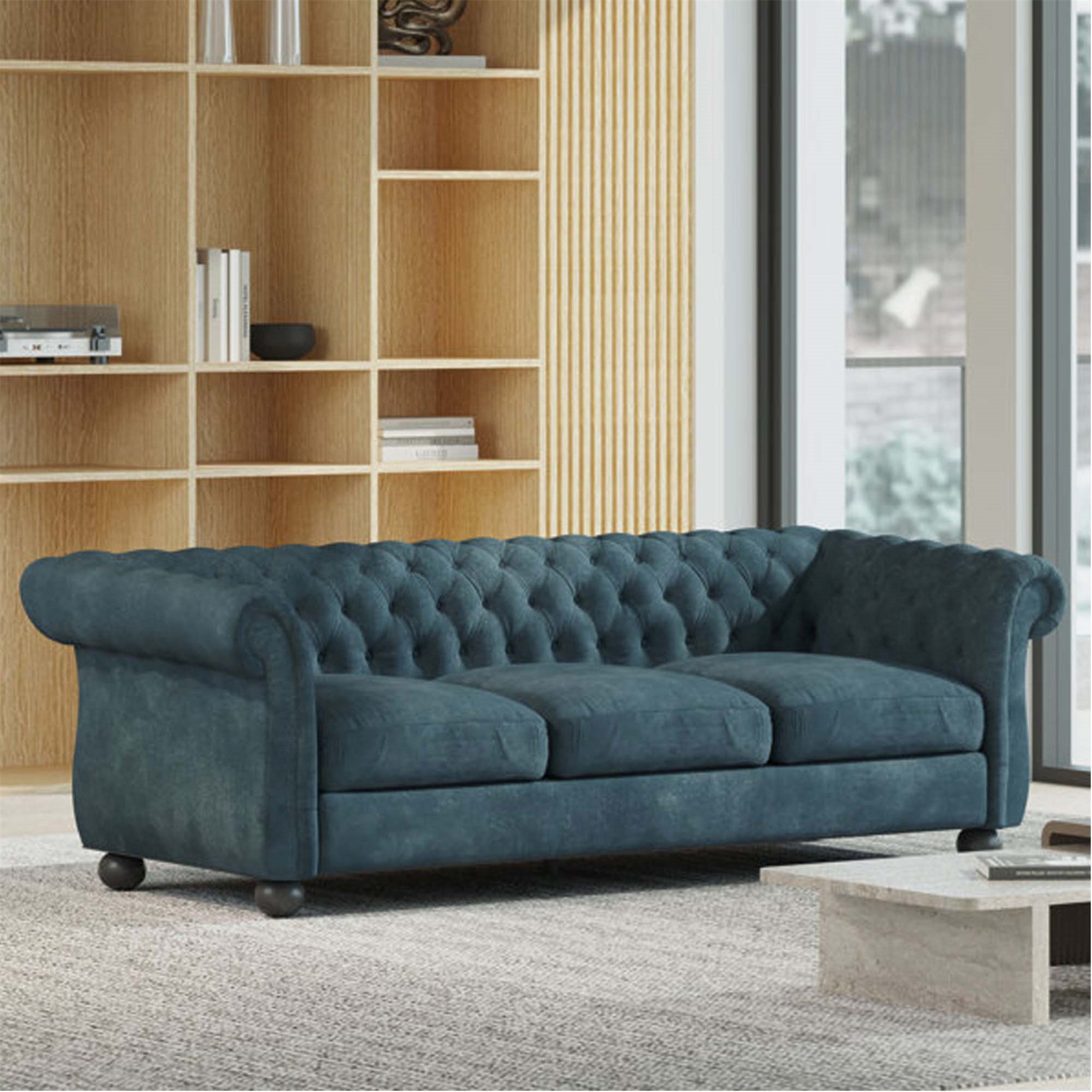 Darby Home Co Mirod Comfy 3-Seat Sofa With Wooden Legs, For Living Room ...