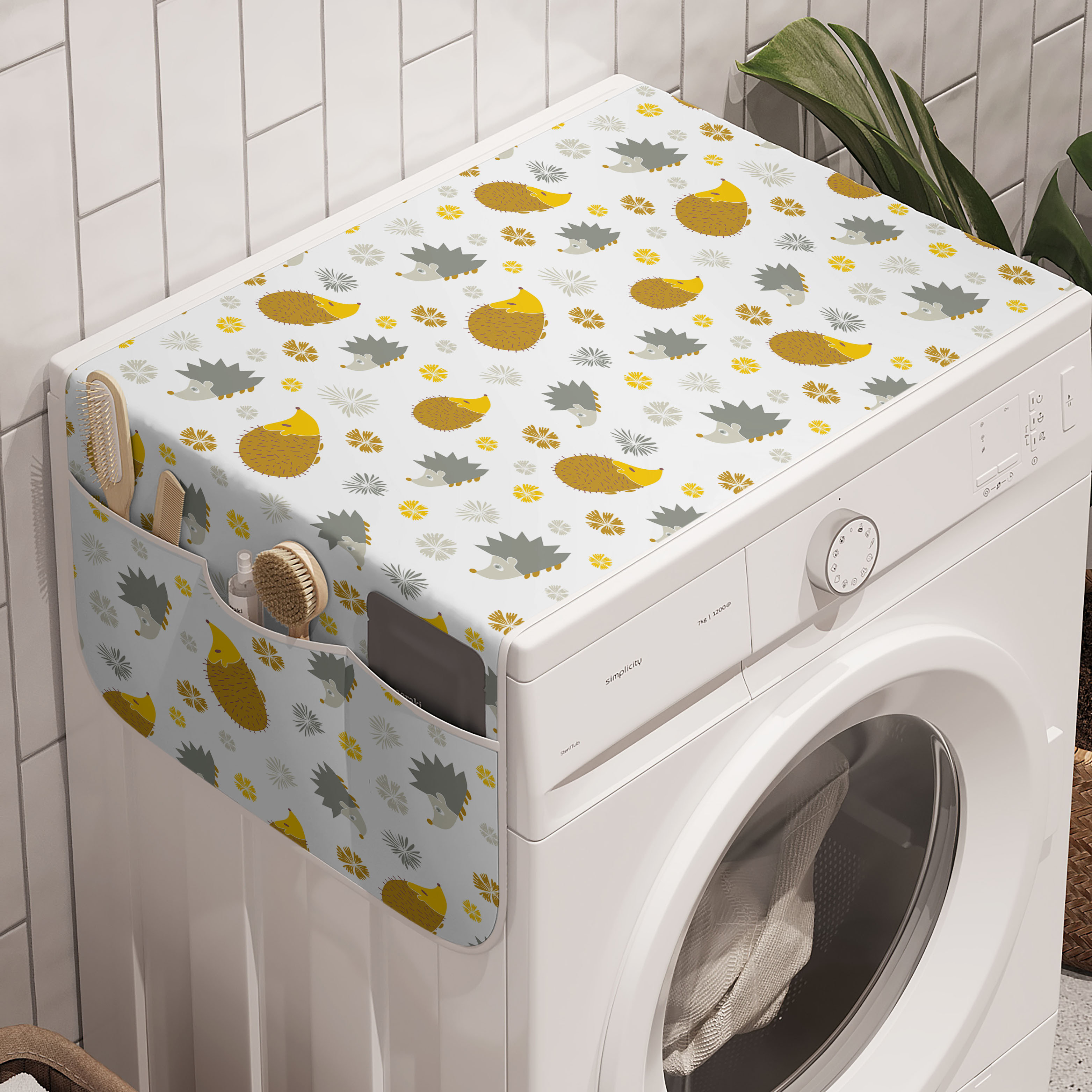 East Urban Home Hedgehog Washing Machine Organizer Pack of 2 47" x 18.5 ...