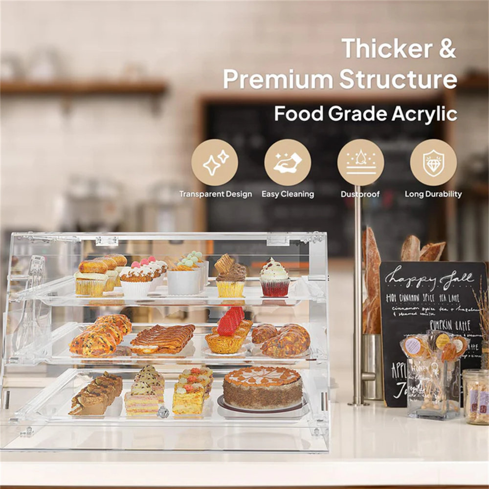 Winado 3 Tier Bakery Pastry Display Case Countertop - Wayfair Canada