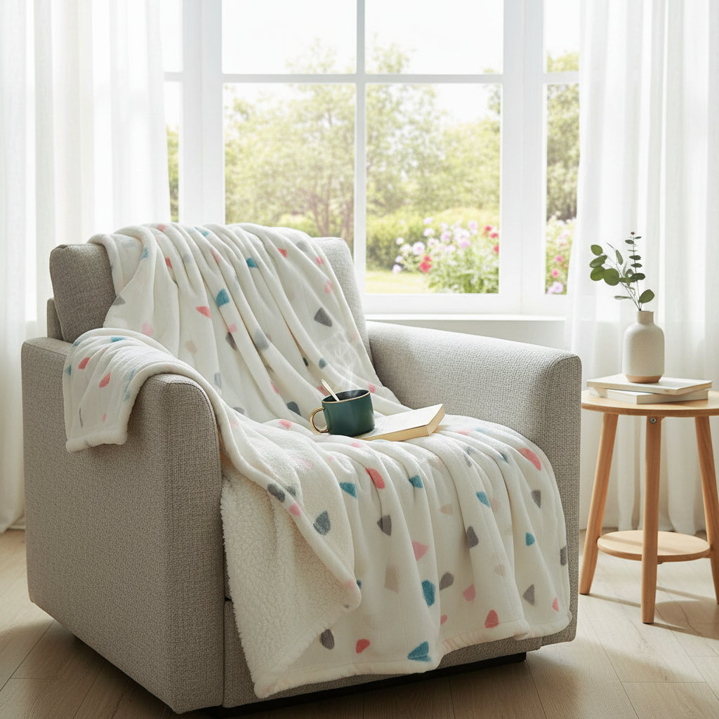 DRODE Jeté chauffant 50 po x 60 po - Électrique et lavable à la machine avec 4 niveaux de ...