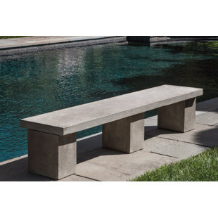 Cast Stone & Concrete Outdoor Benches You'll Love | Wayfair