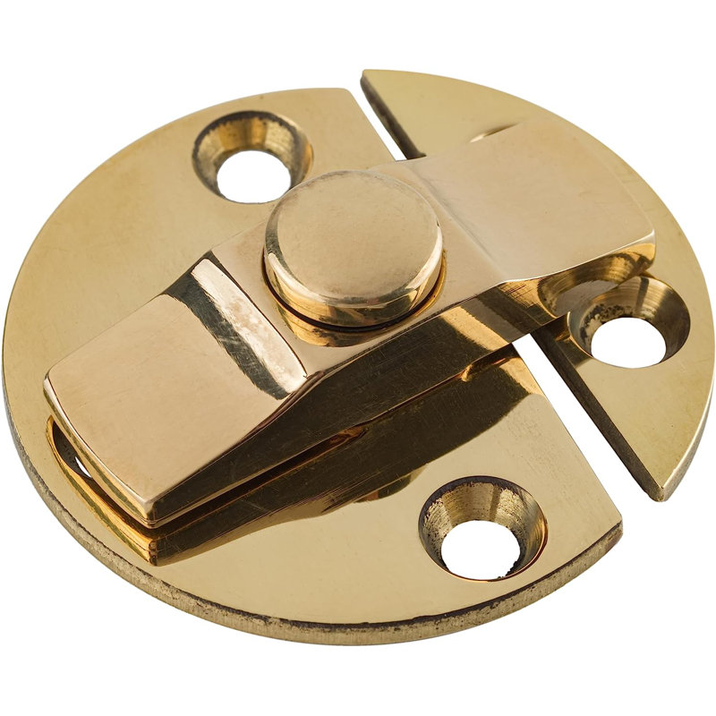 UNIQANTIQ HARDWARE SUPPLY Cast Brass Turn Button Door Latch w/ Back ...