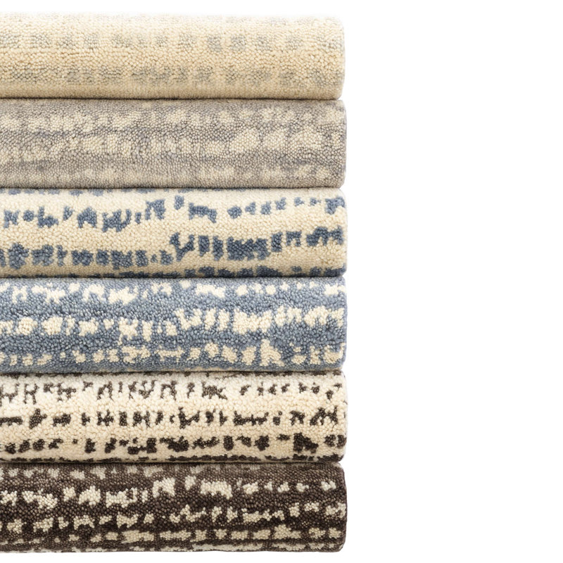 Dash and Albert Rugs Shepherd Handmade Hand-Knotted Wool Pewter Blue ...