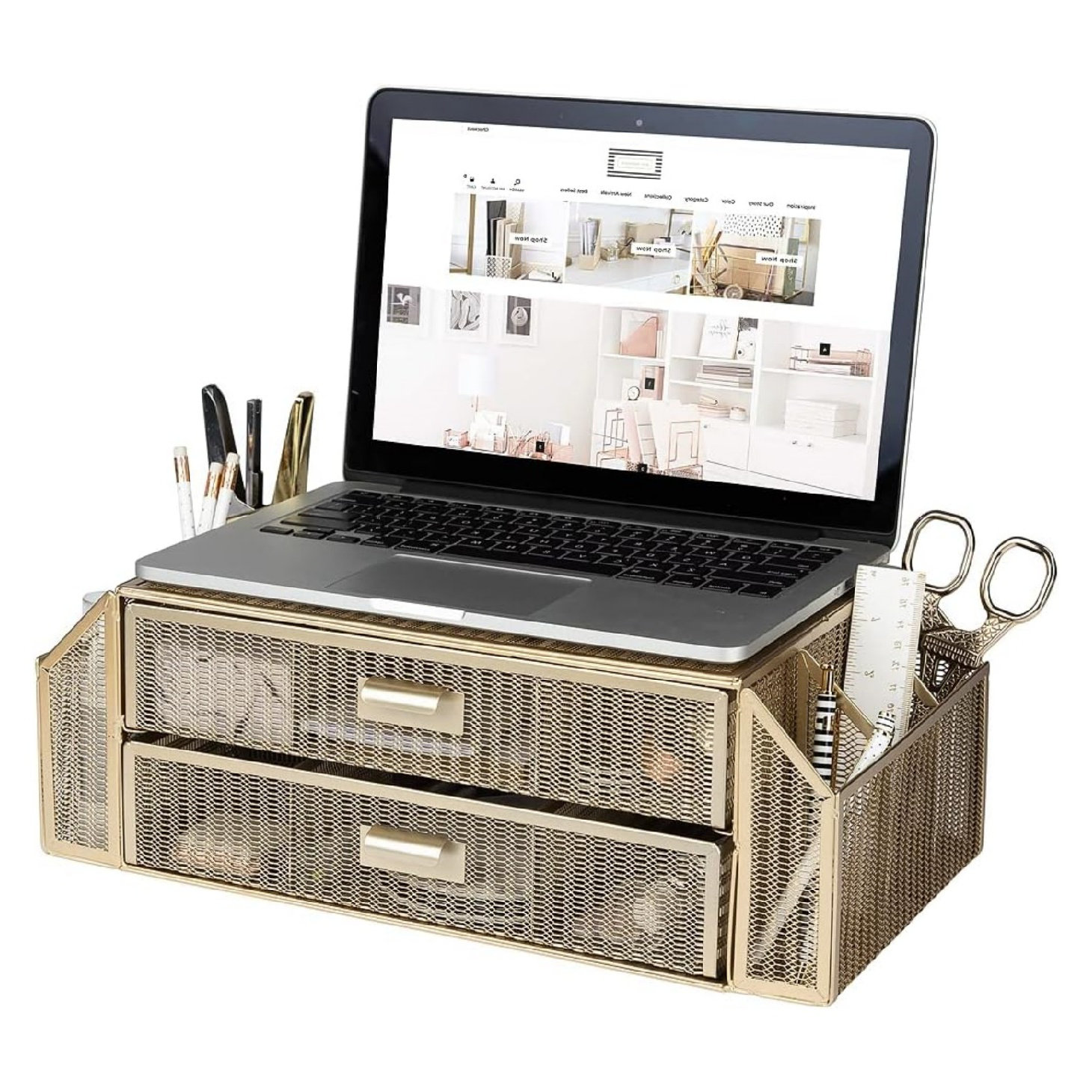 Everly Quinn Monitor Stand with Drawer | Wayfair