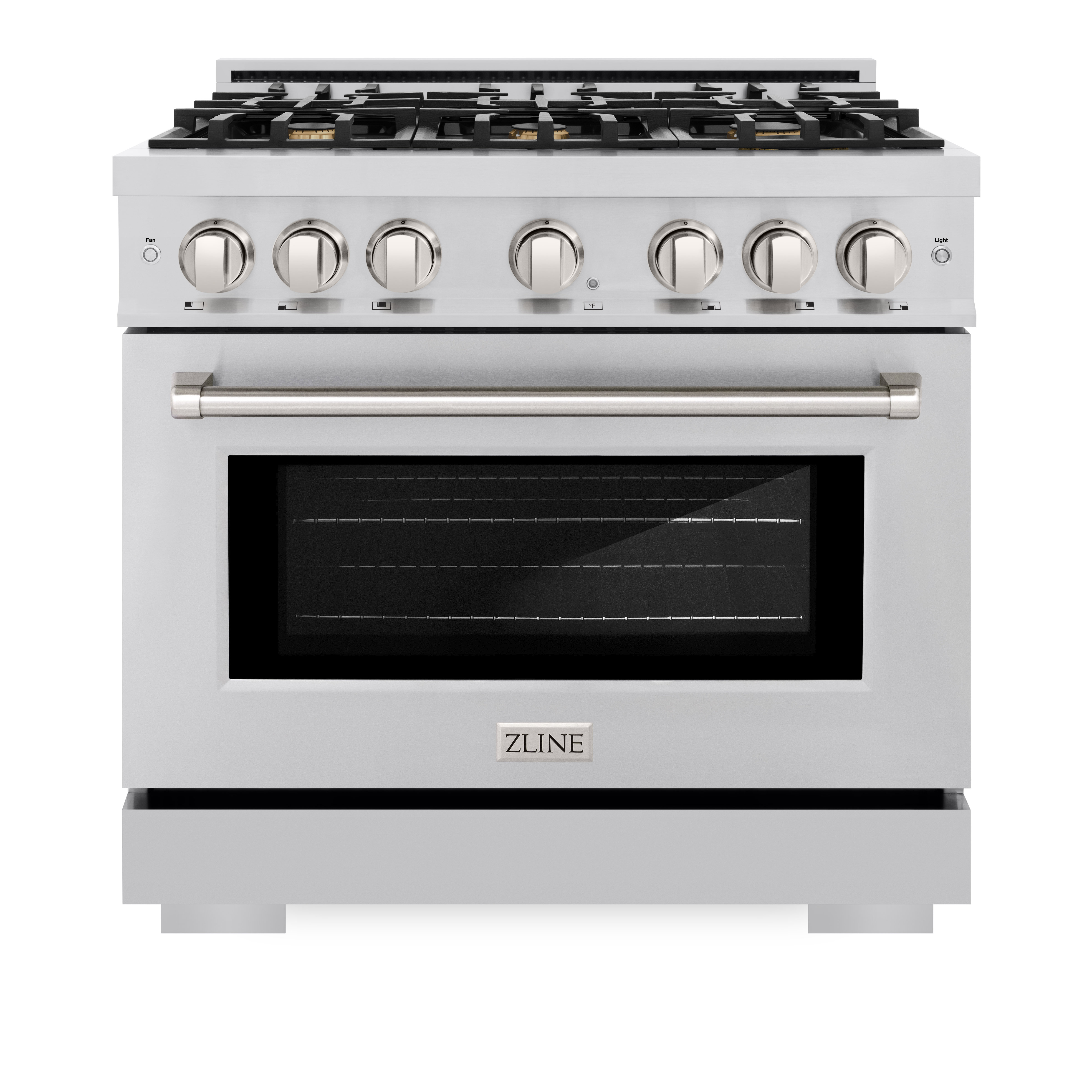ZLINE 36 in. 5.2 cu. ft. Select Dual Fuel Range W/ Gas Cooktop ...