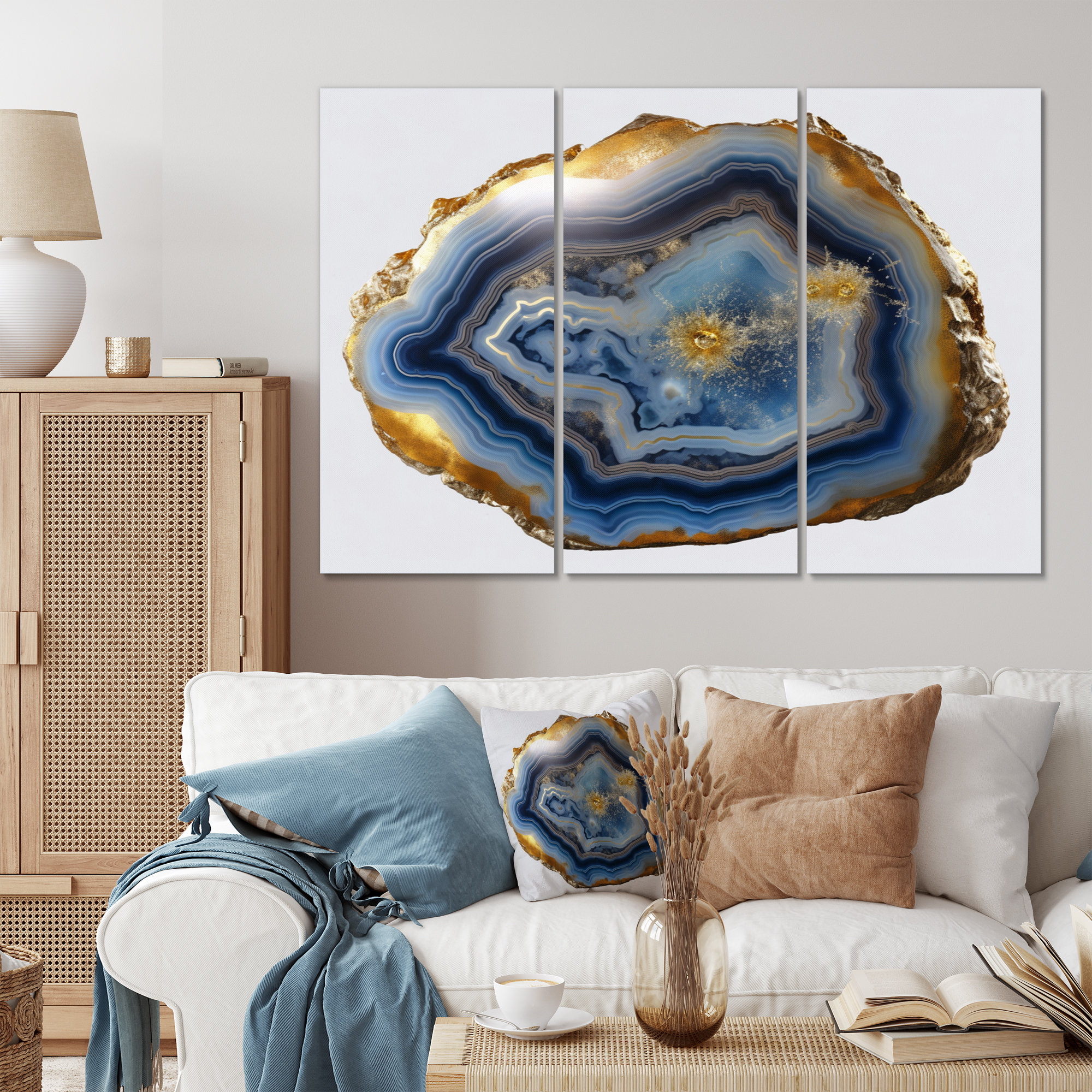 Mercer41 Geode Gems II On Canvas 3 Pieces Print | Wayfair