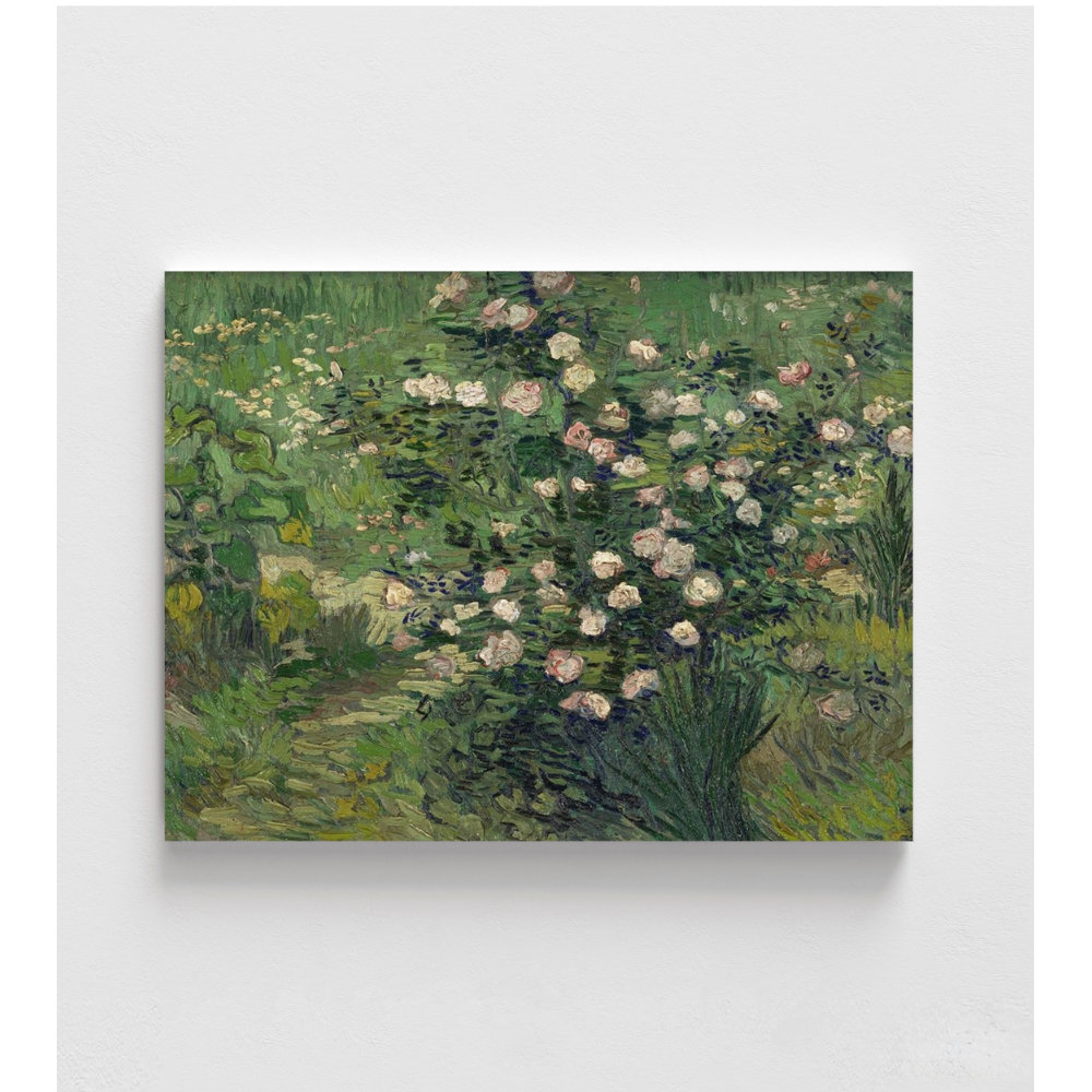 WeFrameArt Roses By Vincent Van Gogh, White Rose Painting Print, Van ...