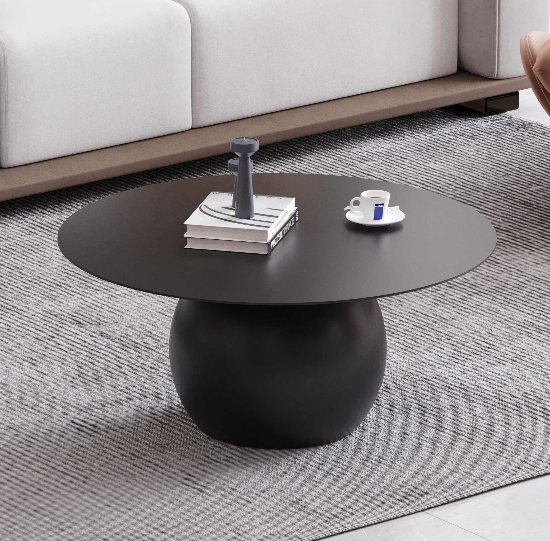 Ivy Bronx Bourton Full Metal Coffee Table (70Cm) In Black & Reviews ...