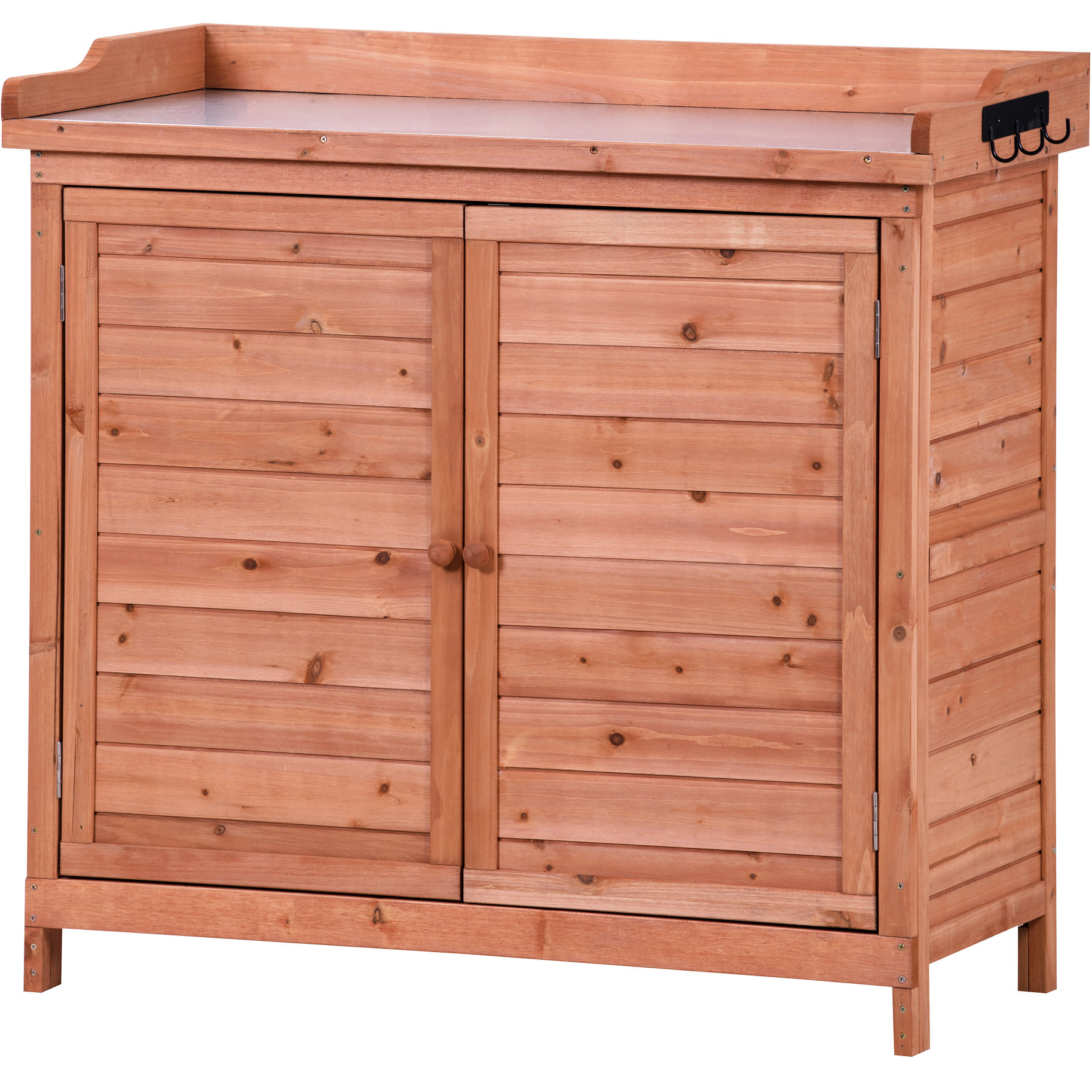 Ophelia & Co. Rustic Garden Workstation, 39" Outdoor With 2 Shelves ...