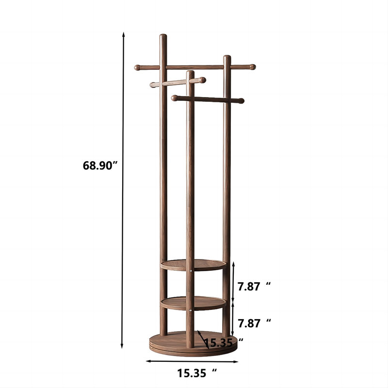 Recon Furniture 15.35'' Solid Wood Clothes Racks /Garment Racks | Wayfair