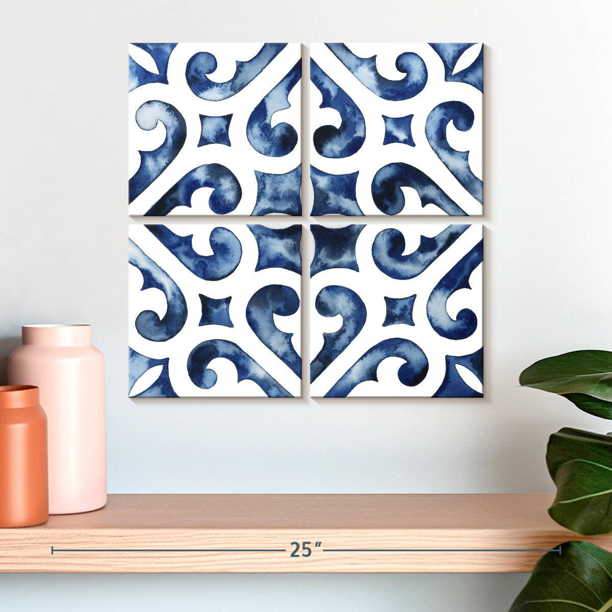 Bungalow Rose Kerner Cobalt Tile VI - Wayfair Canada