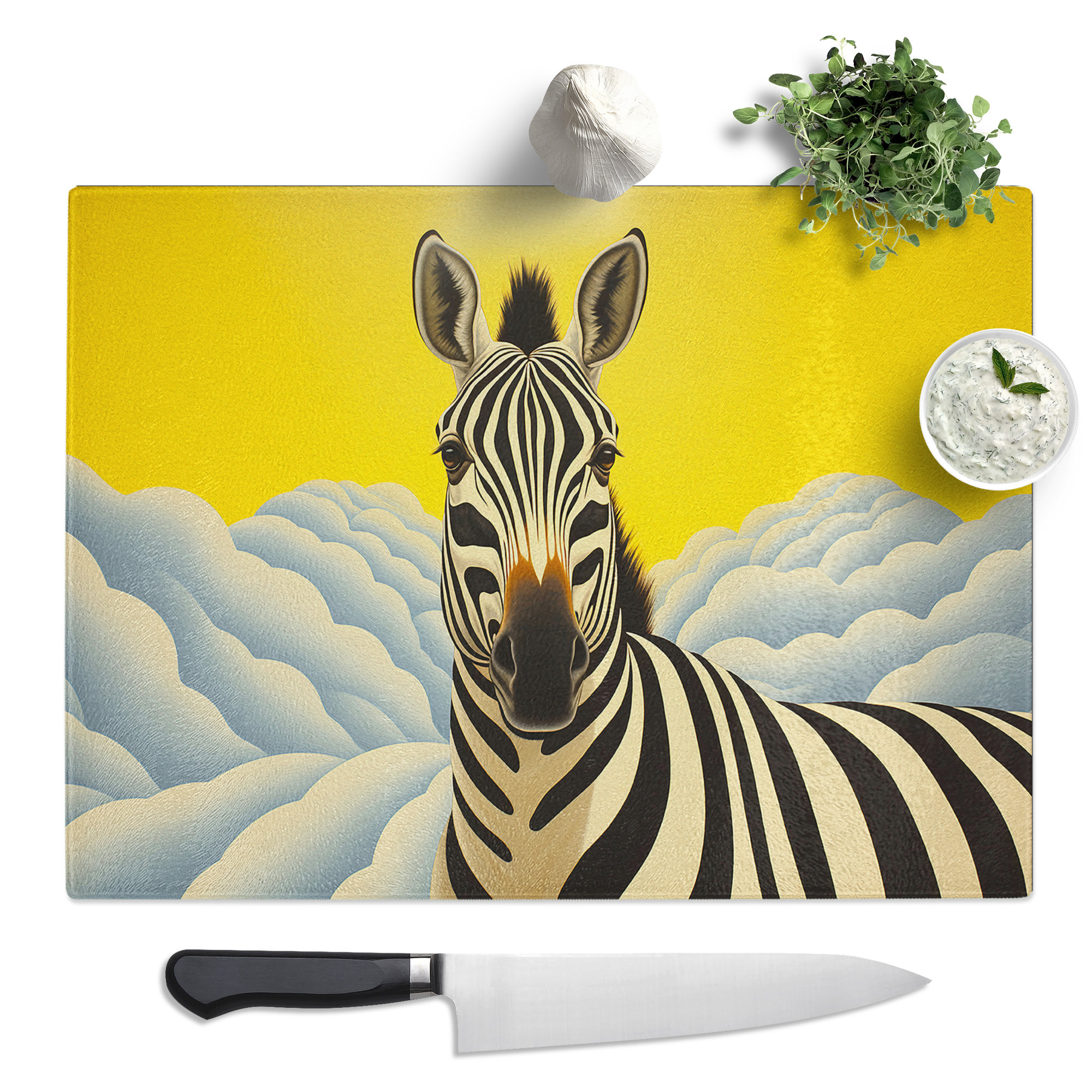 Metro Lane Zebra Op Art Glass Chopping Board | Wayfair.co.uk