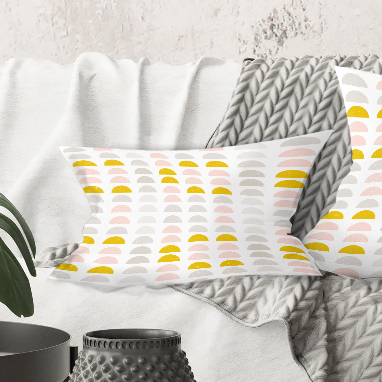 Design Art Retro Pastel Circular Pattern III - Mid-Century Modern ...