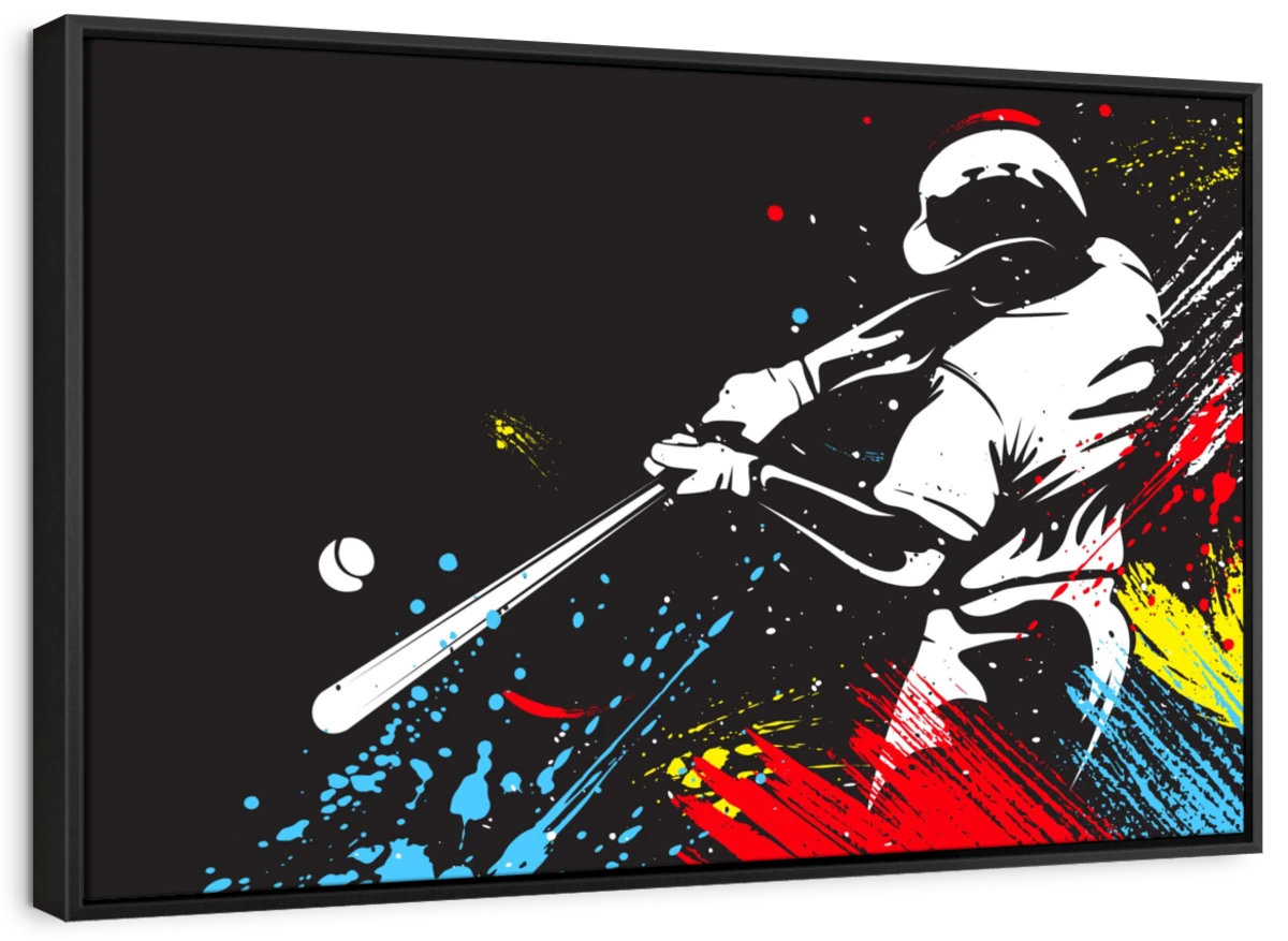 Wrought Studio Baseball Splash Abstract Canvas Print - Wayfair Canada