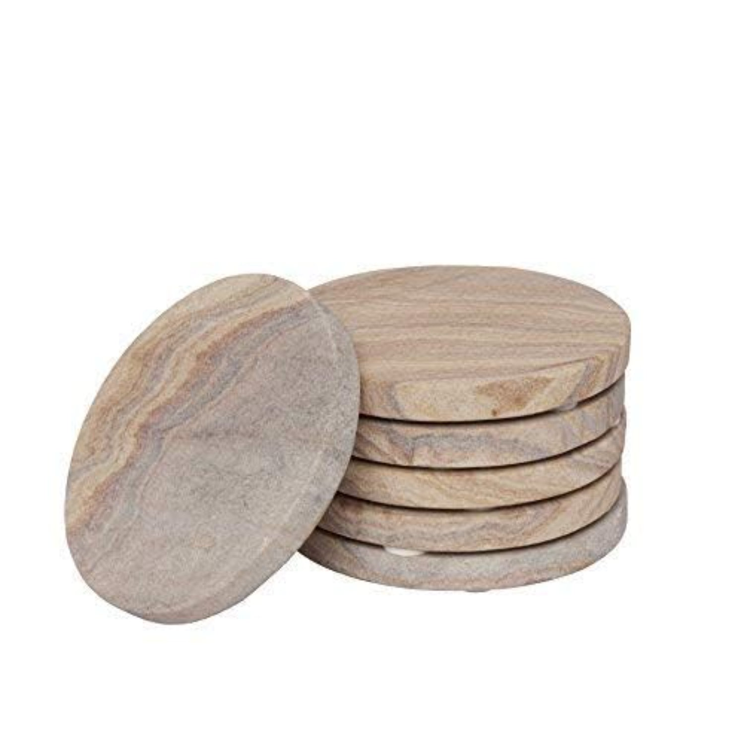Stack man Sandstone Absorbent Coasters | Natural Yellow Sandstone Round ...