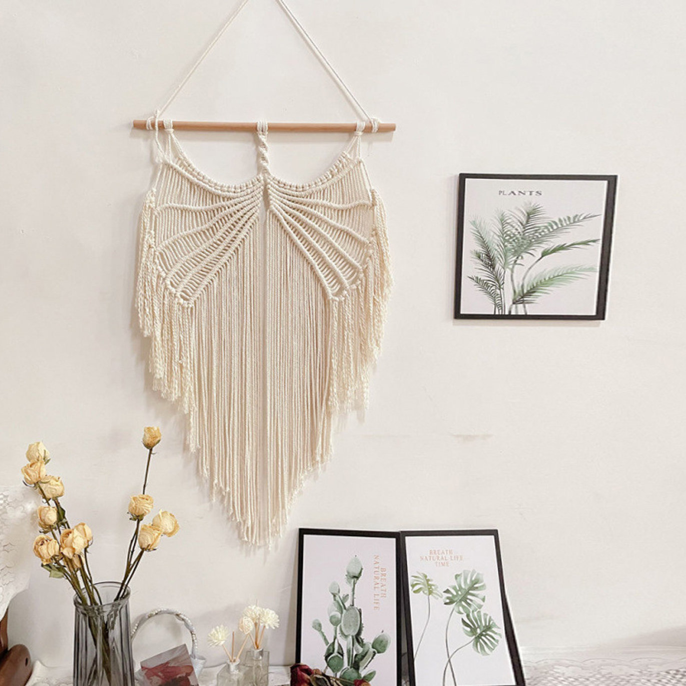 Dakota Fields Angel Wing Tapestry,Macrame Wall Hanging Nursery Tassel ...