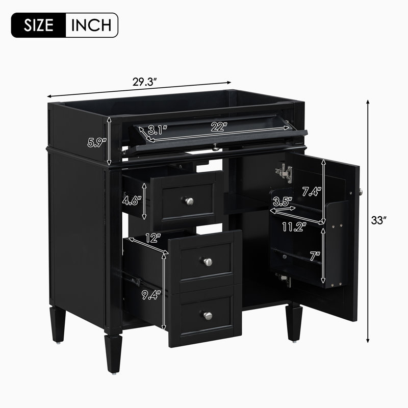 SDKhome 35'' Single Bathroom Vanity Base Only | Wayfair