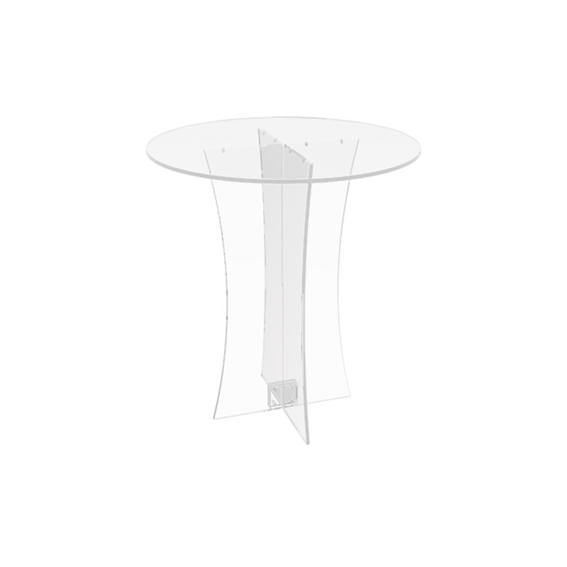 Ivy Bronx Clear Plexiglass Lucite Acrylic Round Dining/ Tradeshow Table ...