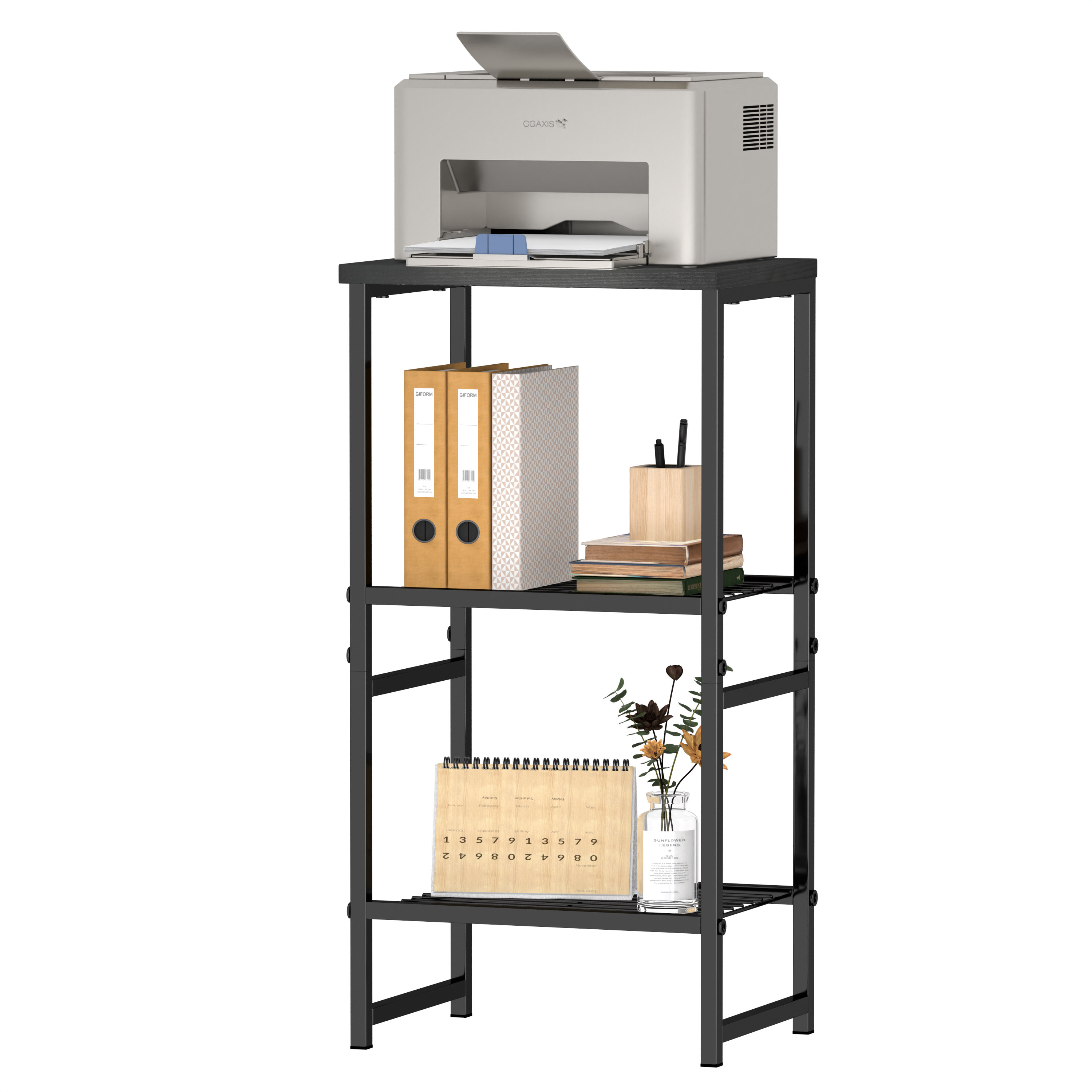 17 Stories Smita 16.14'' W Steel Heavy Duty Storage Rack with Printer ...