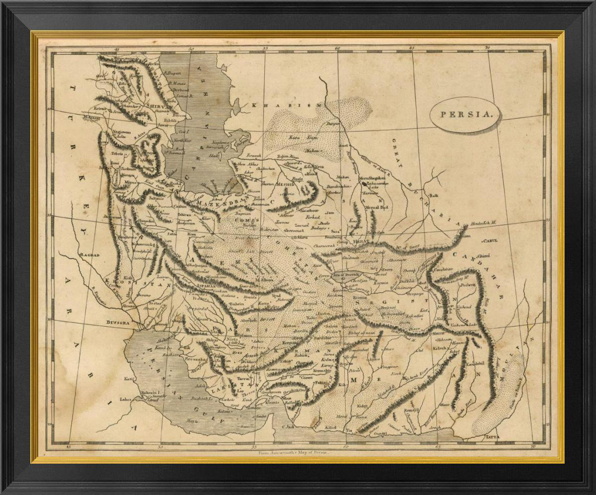 Global Gallery 'Persia, 1812' by Aaron Arrowsmith Framed Graphic Art on ...