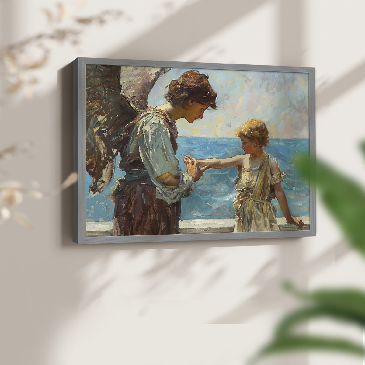 The Holiday Aisle® Angels From Above-CII -Framed Print - Restickable ...
