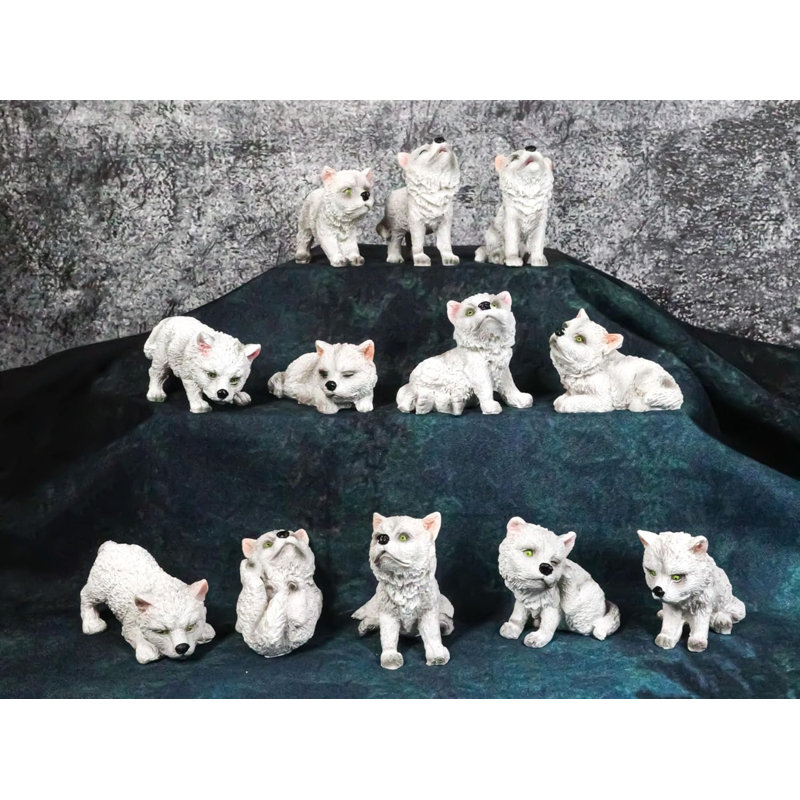 Red Barrel Studio® Alpha Wolf Figurine Timber Wolf On The Prowl ...