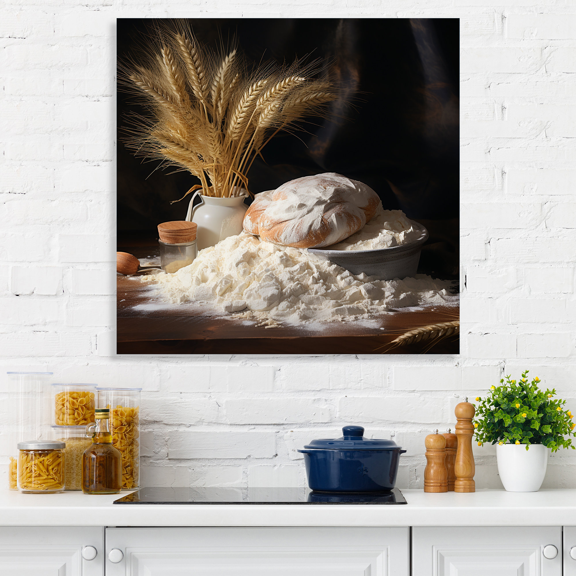 Ebern Designs Baroque French Backery Flour Wheat Flour III - Baking ...