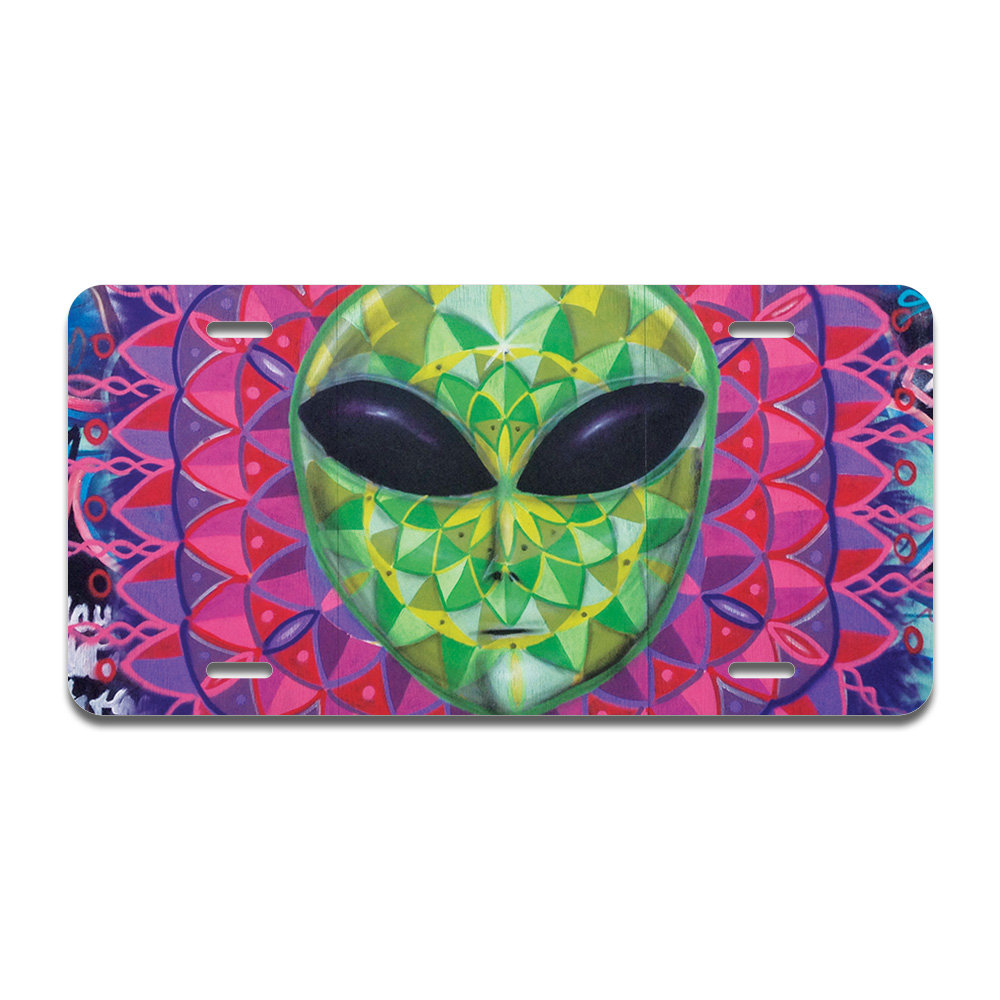SignMission Geometric Alien Aluminum Licence Plate| Licence Plate 12" X ...