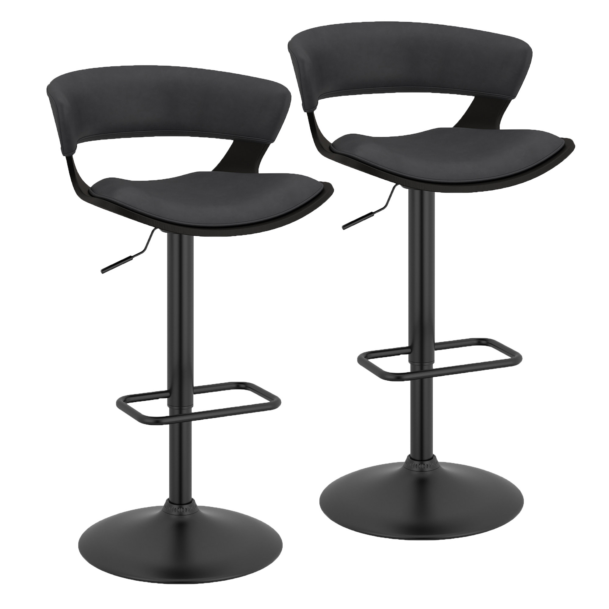 Corrigan Studio® Contemporary and Faux Leather Adjustable Air Lift ...