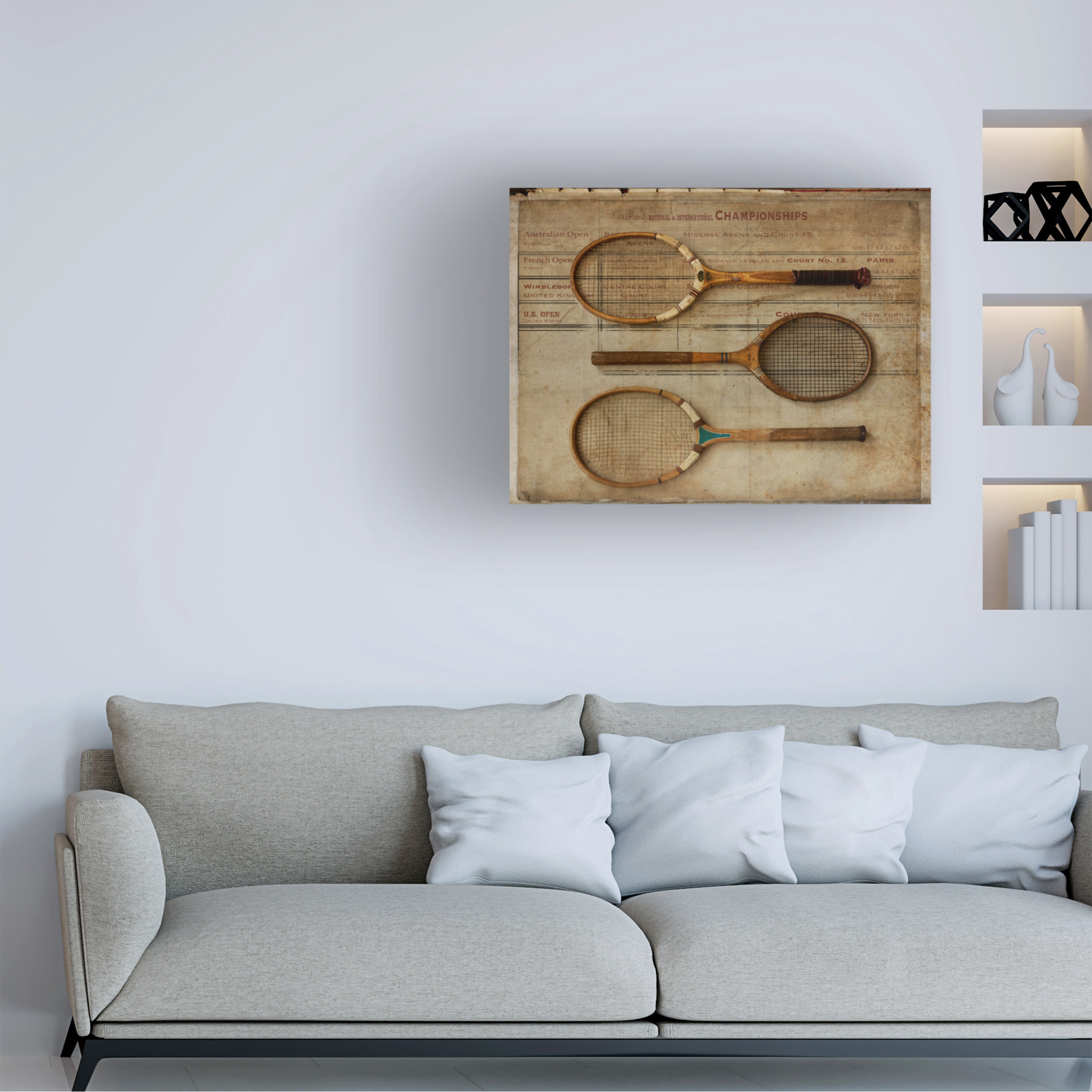 Gracie Oaks Symposium Design ''Game Set And Match'' Canvas Art | Wayfair