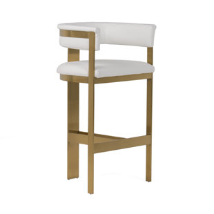 Gold White Bar Stools & Counter Stools You'll Love | Wayfair