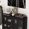 Lark Manor™ 47.2 '' Four-Layer Square Combatable Bookcase With Glass ...