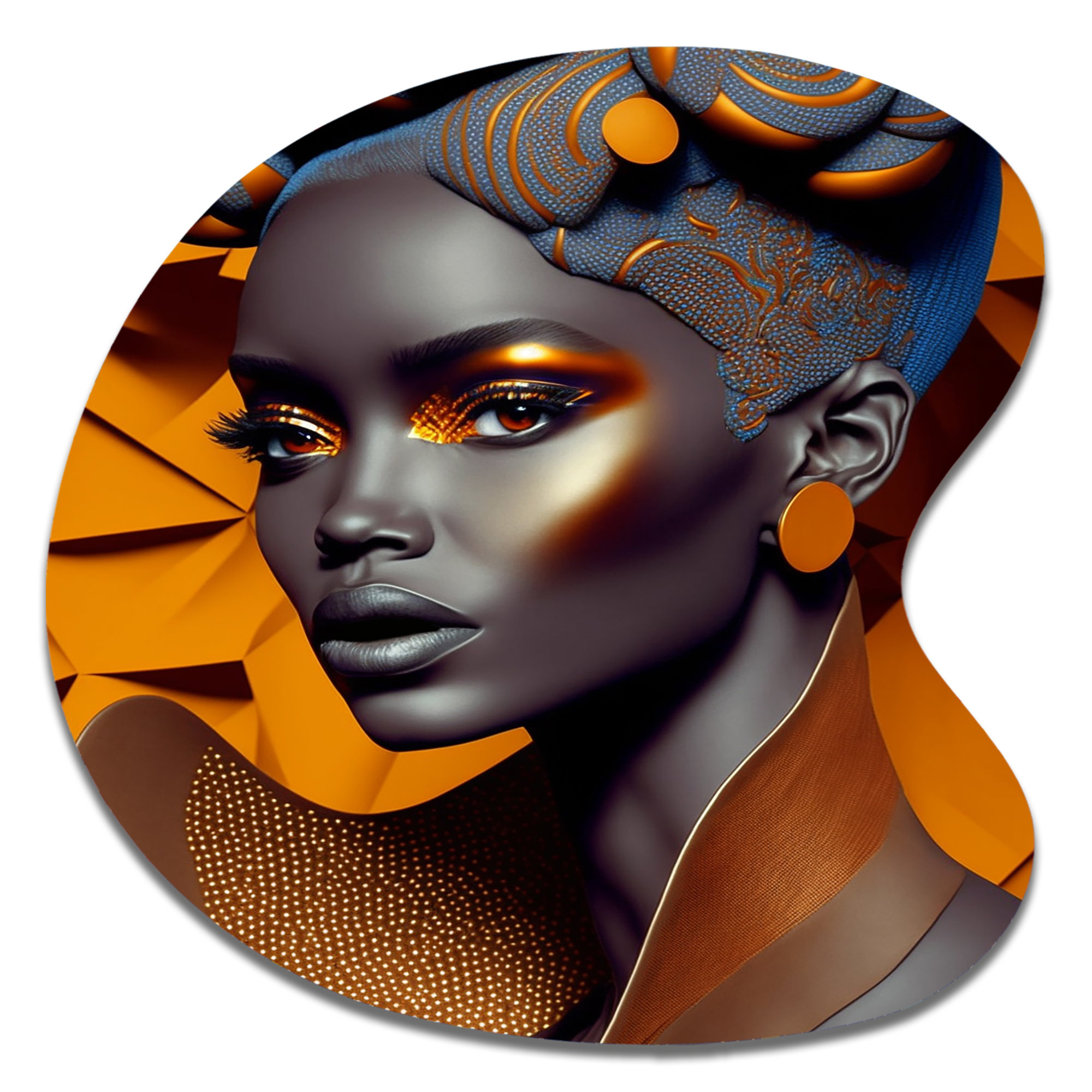 Ivy Bronx Exquiste African Woman Design I - African American Drop Shape ...