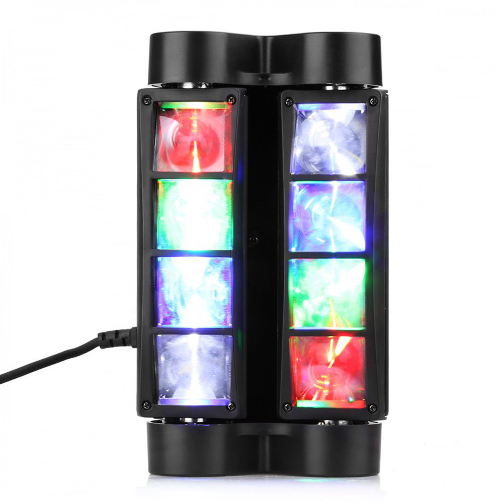 The Holiday Aisle® DJ Moving Head Lights 8LED Beam Spider Light DMX ...