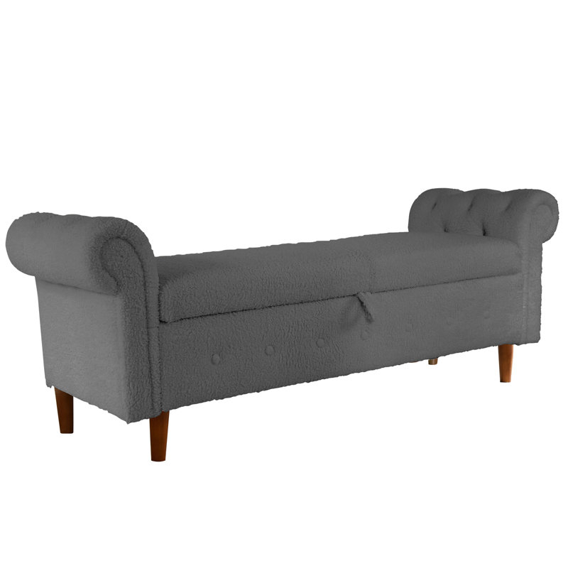 Red Barrel Studio® Seprina 63" 100% Velvet/Teddy Upholstered Storage ...