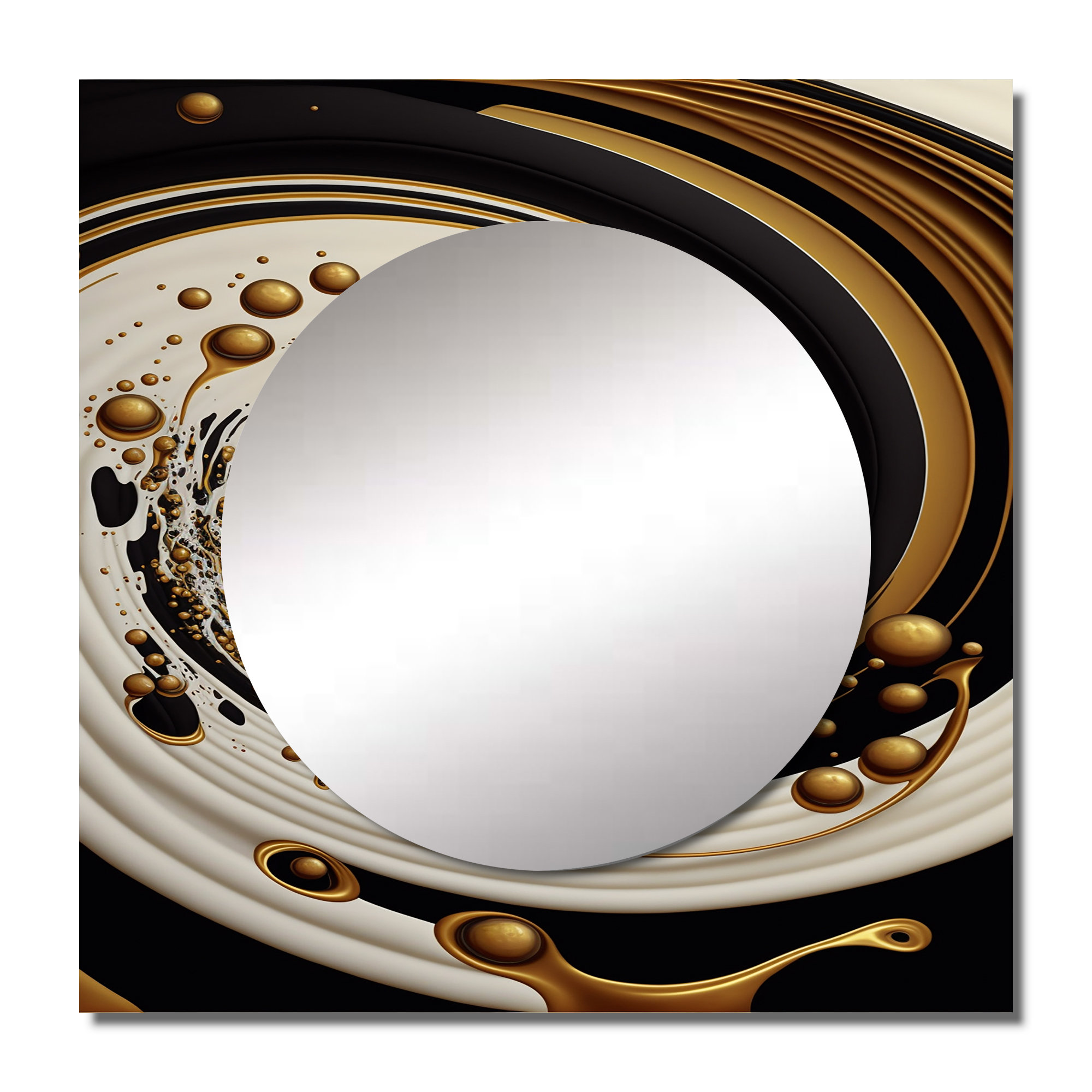 Wrought Studio™ Hringur - Modern Square Living Room Wall Mirror Art ...