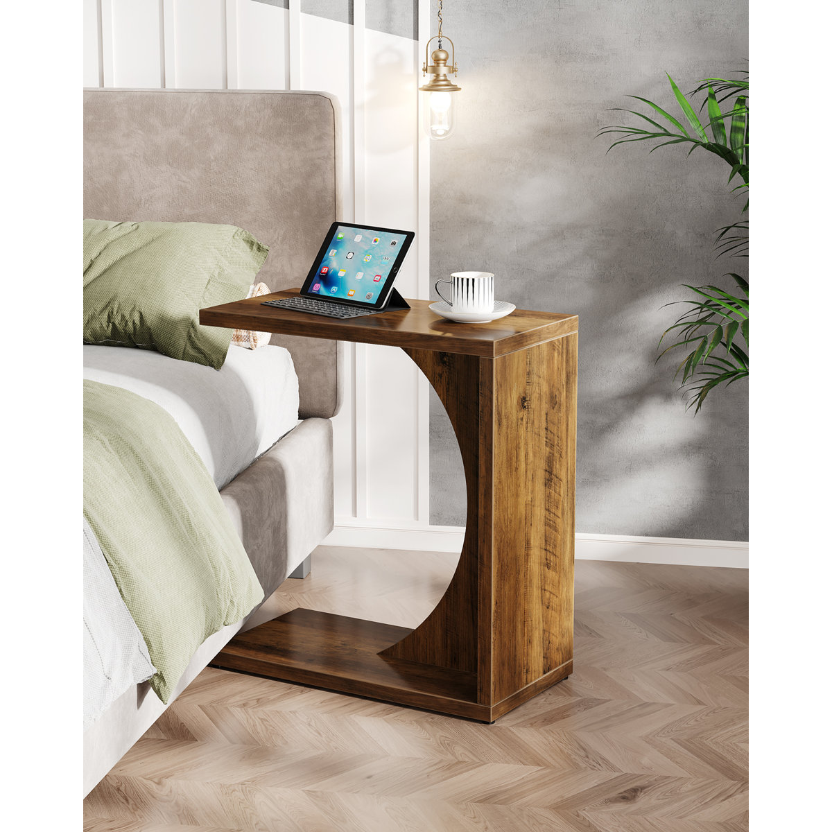 Millwood Pines C Shaped End Tables for Couch, Sofa Side Table | Wayfair