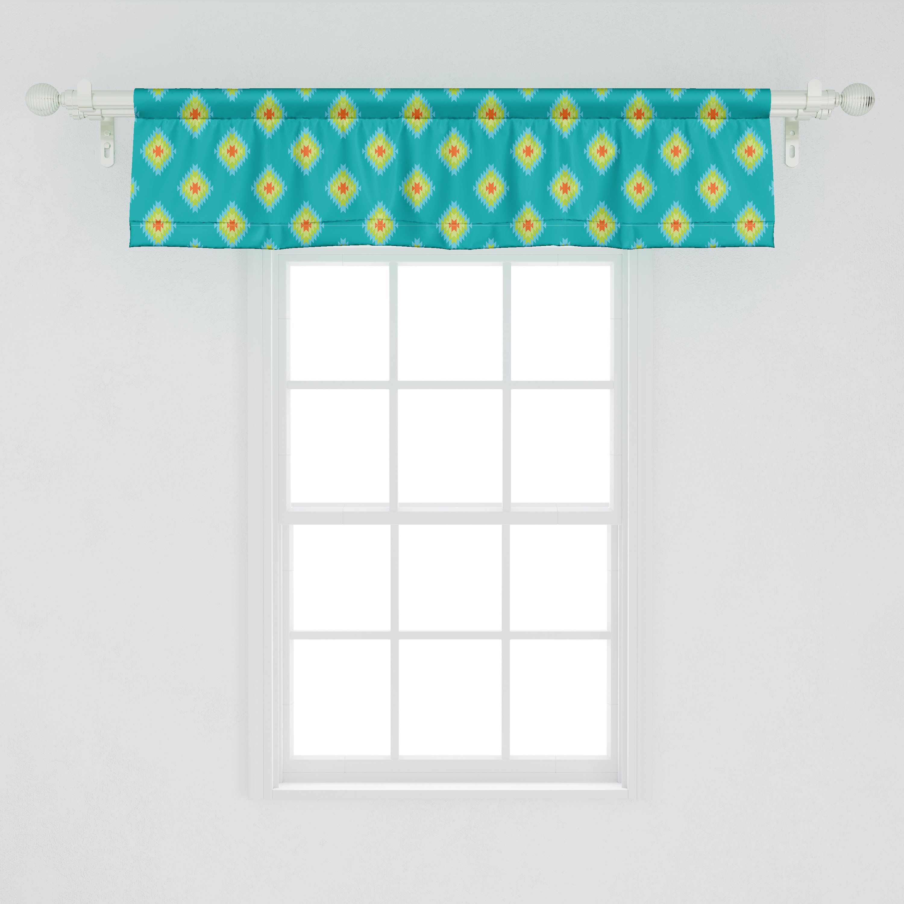 Ambesonne Mexican Valance Pack of 2 Aztec Inspired Art Seafoam and ...