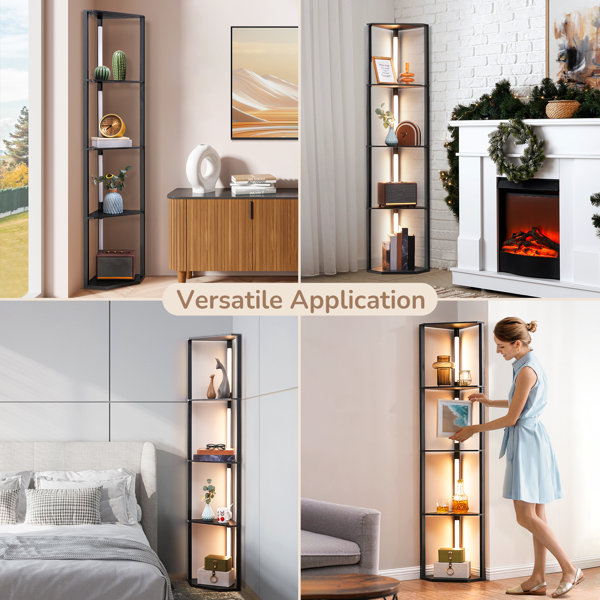 Wade Logan Lampe sur pied à DEL à intensité variable avec tablettes ...