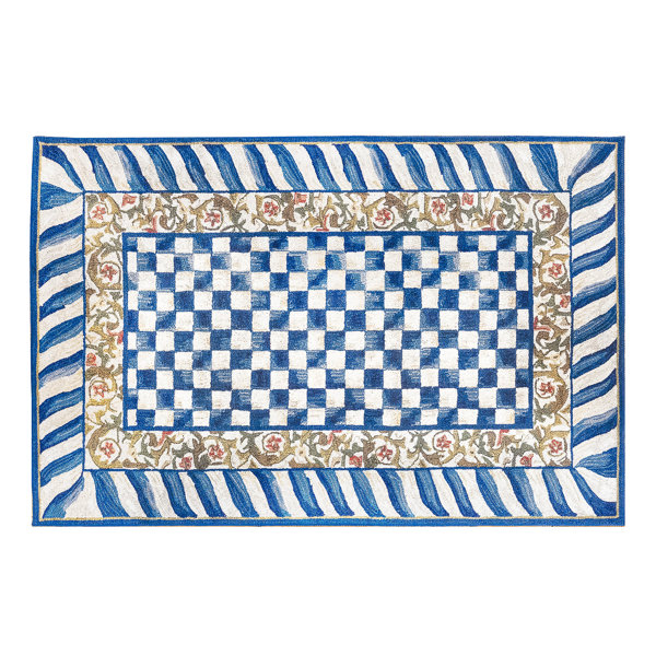 MacKenzie Childs Truly Royal Octagon Washable Rug | Perigold