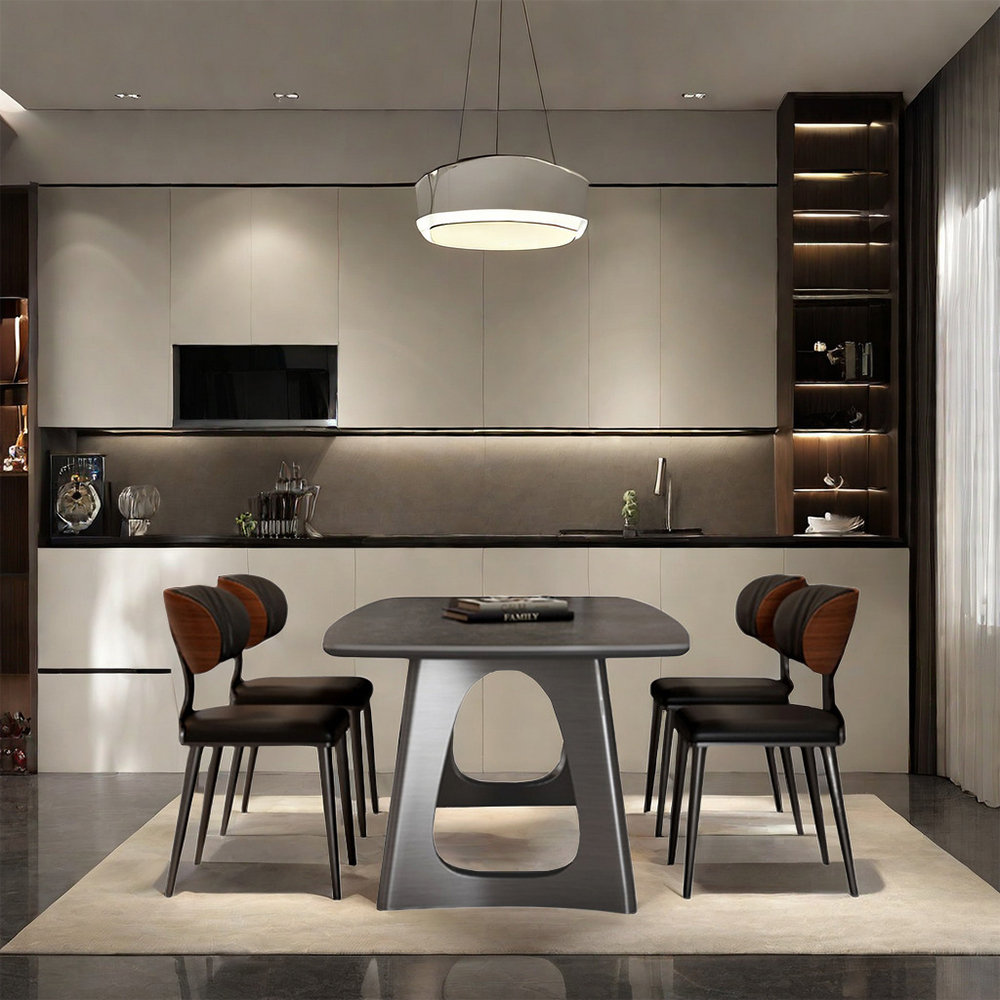 ZKuylo Modern minimalist sintered stone dining table sets | Wayfair