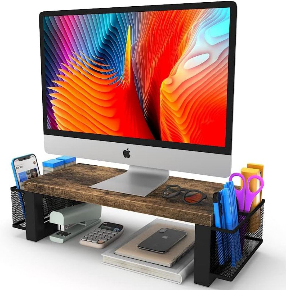 17 Stories Monitor Stand Riser With Storage, Desktop Computer Monitor ...