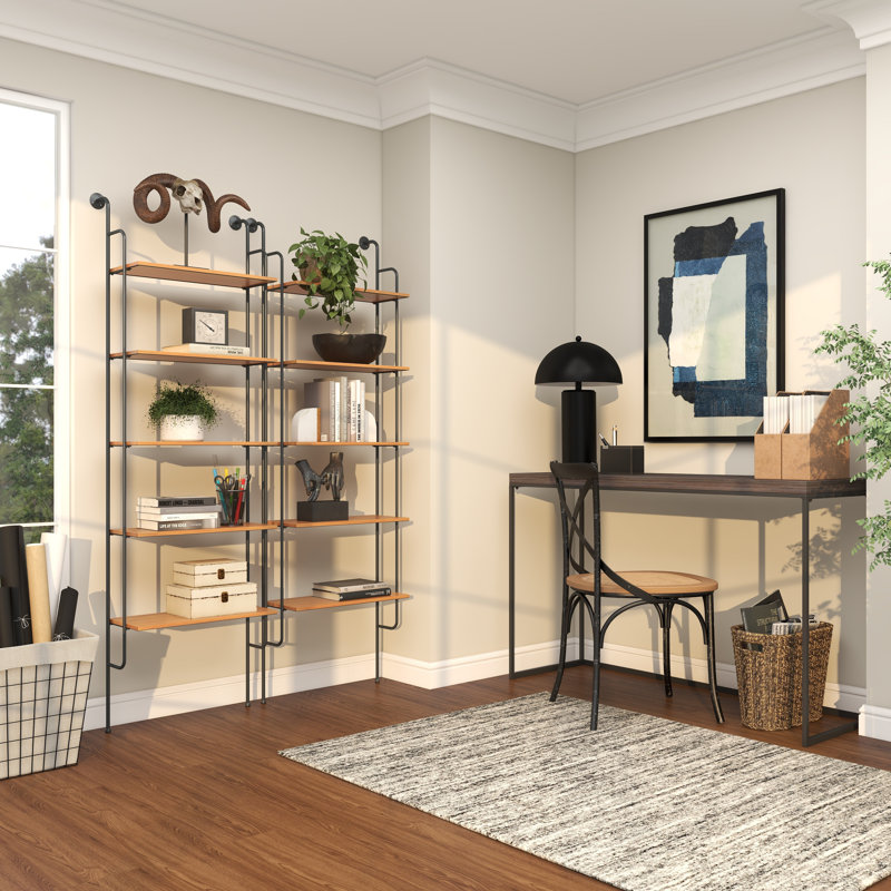 Steelside™ Metal 5 Shelves Wall Shelf & Reviews | Wayfair