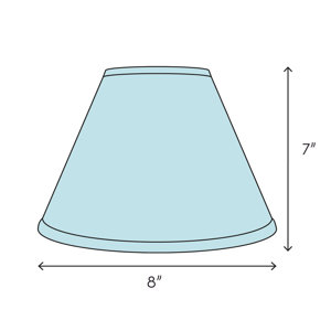 Charlton Home® 7" H x 8" W Linen Empire Lamp shade ( Clip on ...