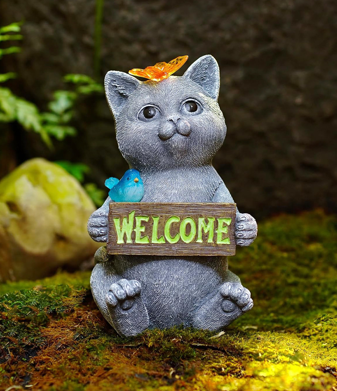 Trinx Outdoor Garden Decor with Welcome & Solar LED Lights - Wayfair Canada