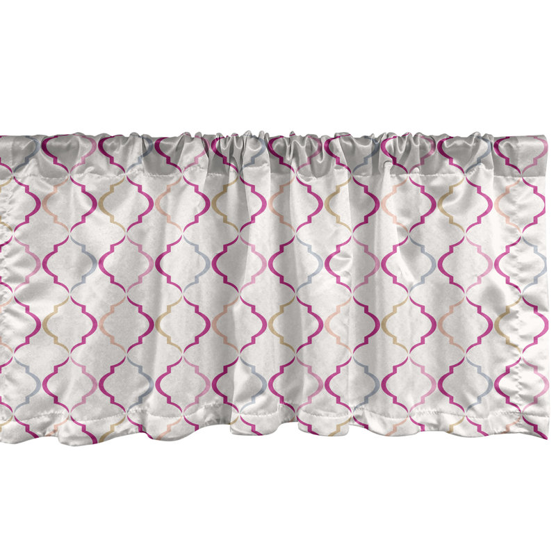 Ambesonne Damask Valance Pack of 2 Swirl Motif 46812 | Wayfair
