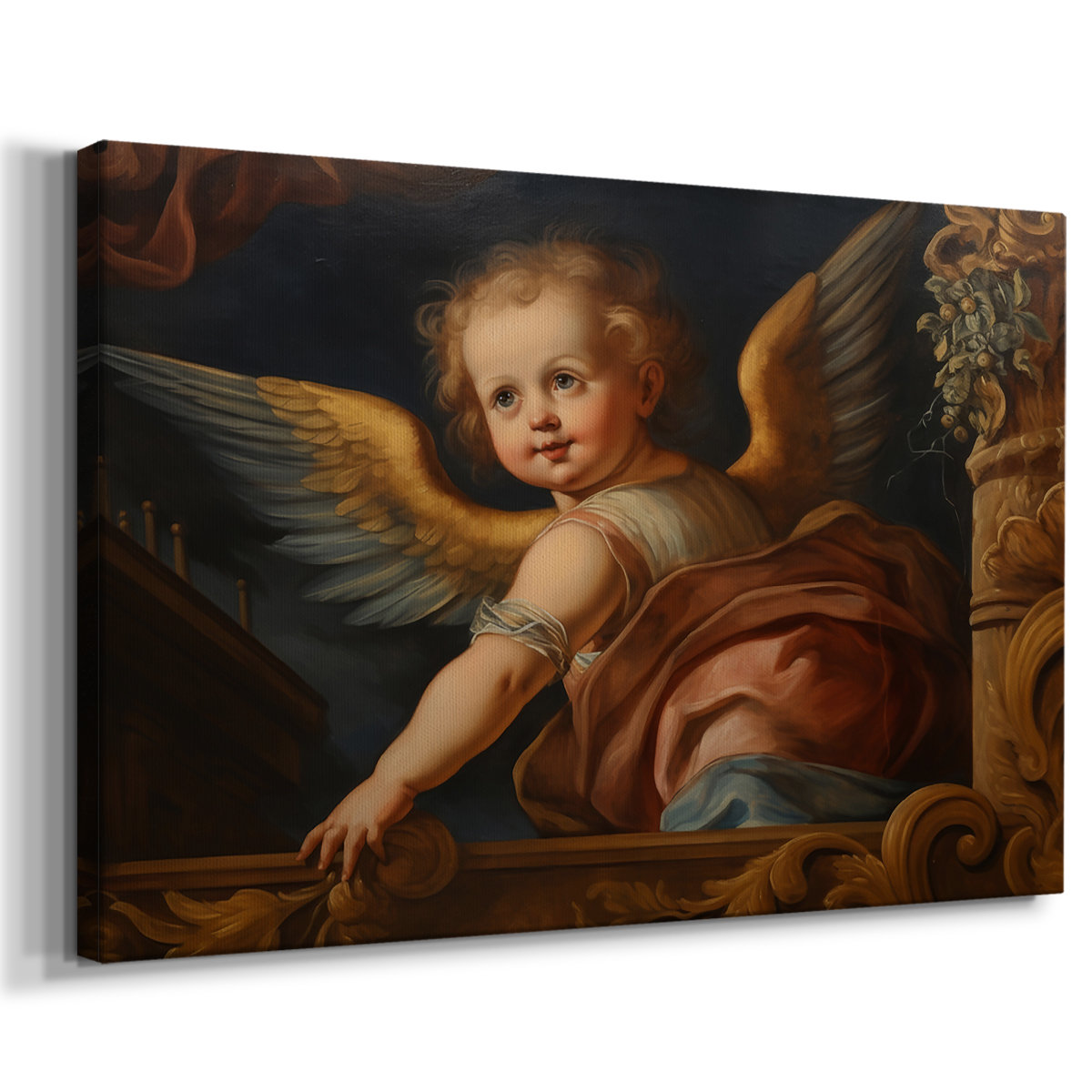 Fleur De Lis Living Angels From Above-LIII -Gallery Wrapped Cavas | Wayfair